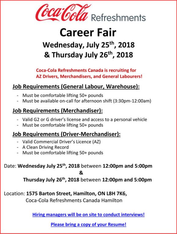 Coca-Cola-Career-Fair - Employment Hamilton