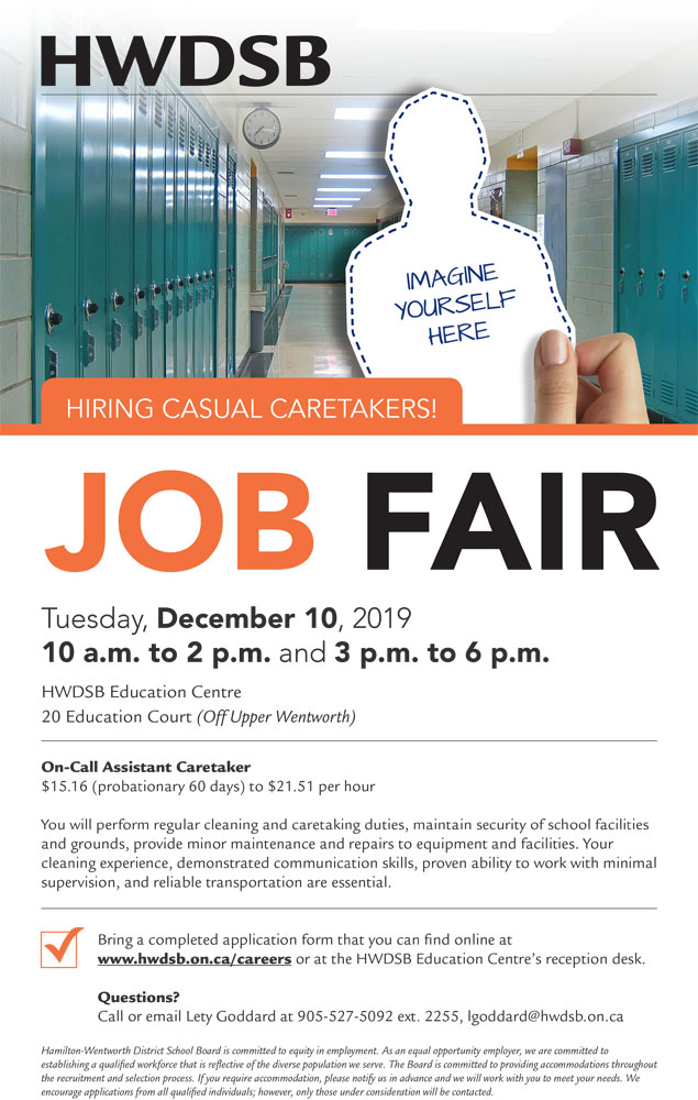 December-2019-Job-Fair-HWDSB-Caretaker-2 - Employment Hamilton